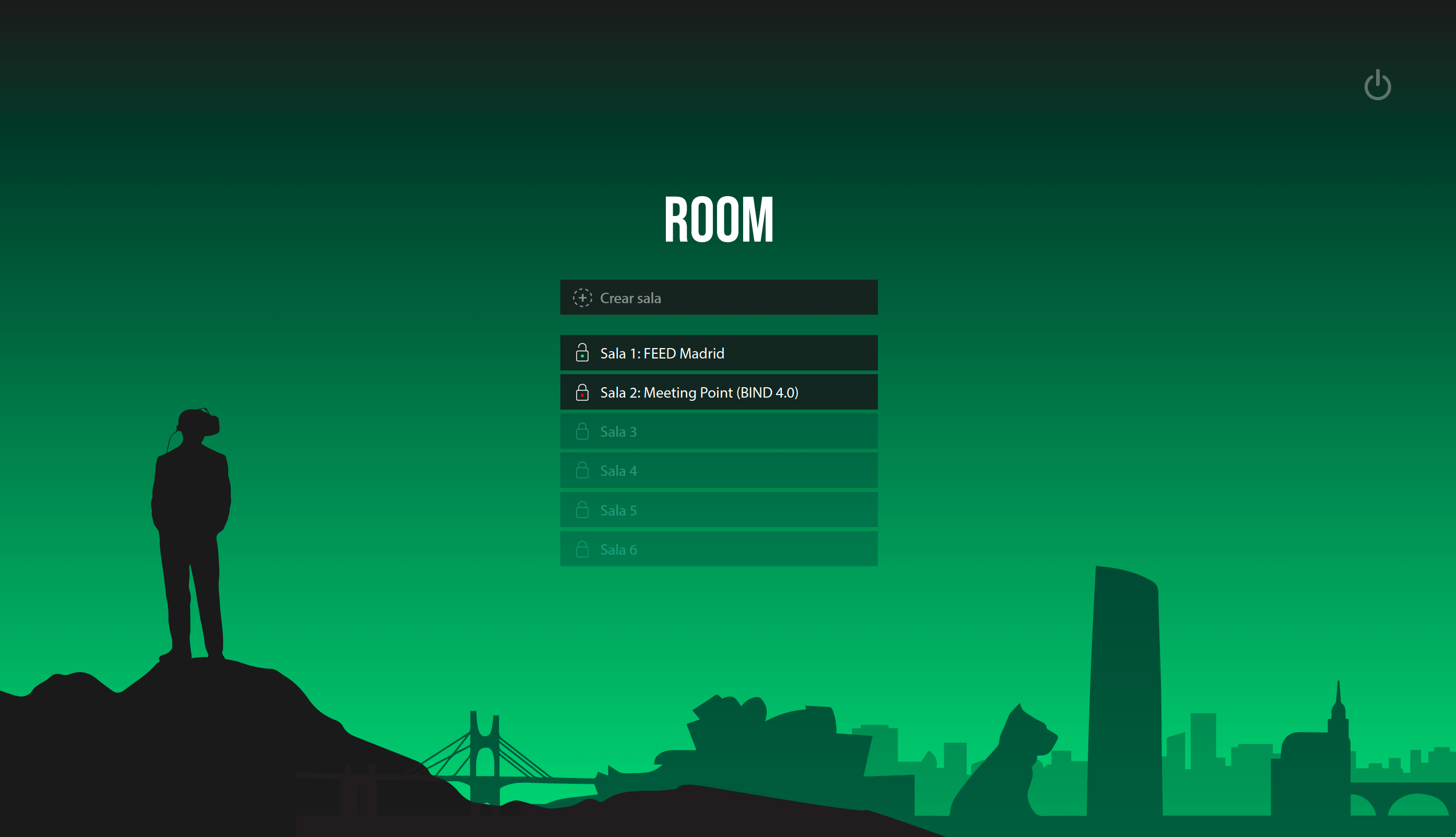Login screen VR Software by Jaime Ruiz Maccione at Coroflot.com