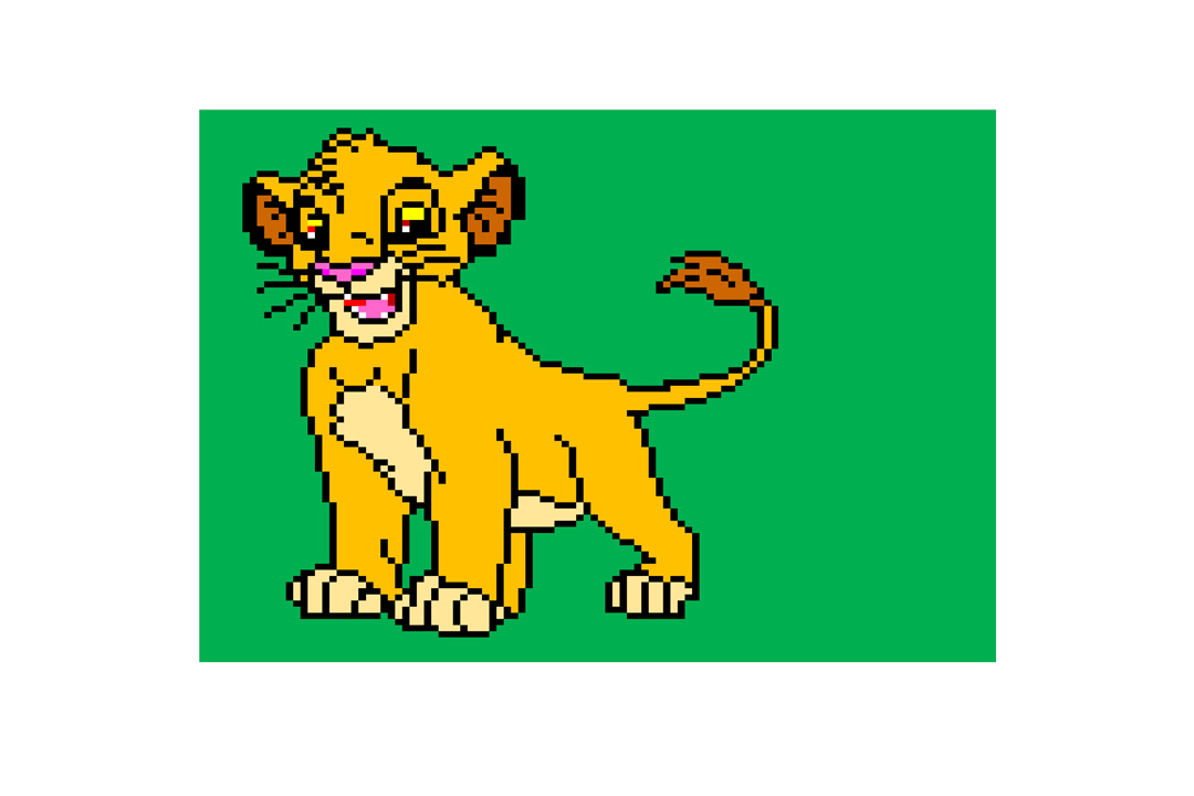Simba Pixel Art by Tiffany Jones at Coroflot.com