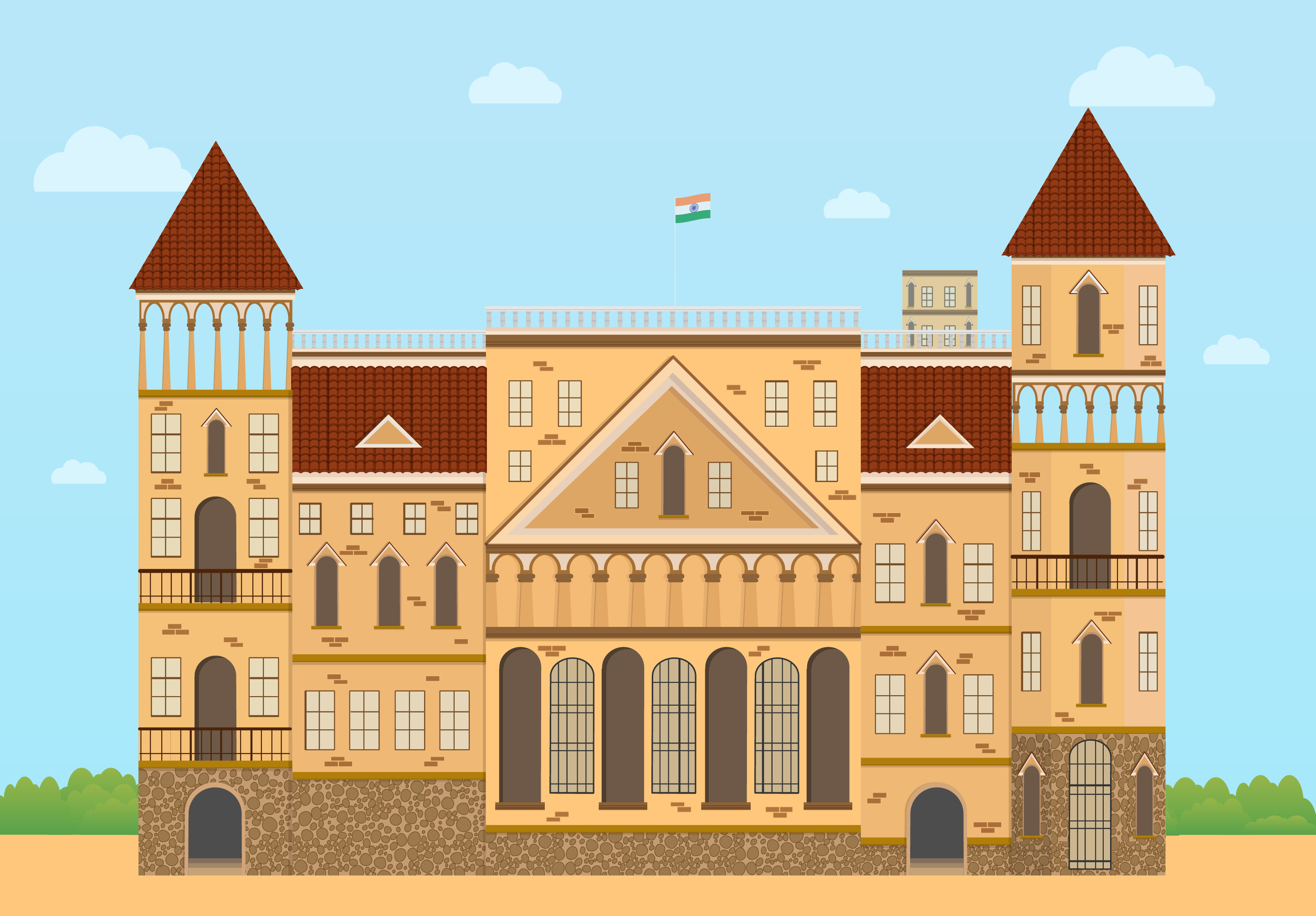 Cartoon Building and Background illustration by Eshwar Raman at ...