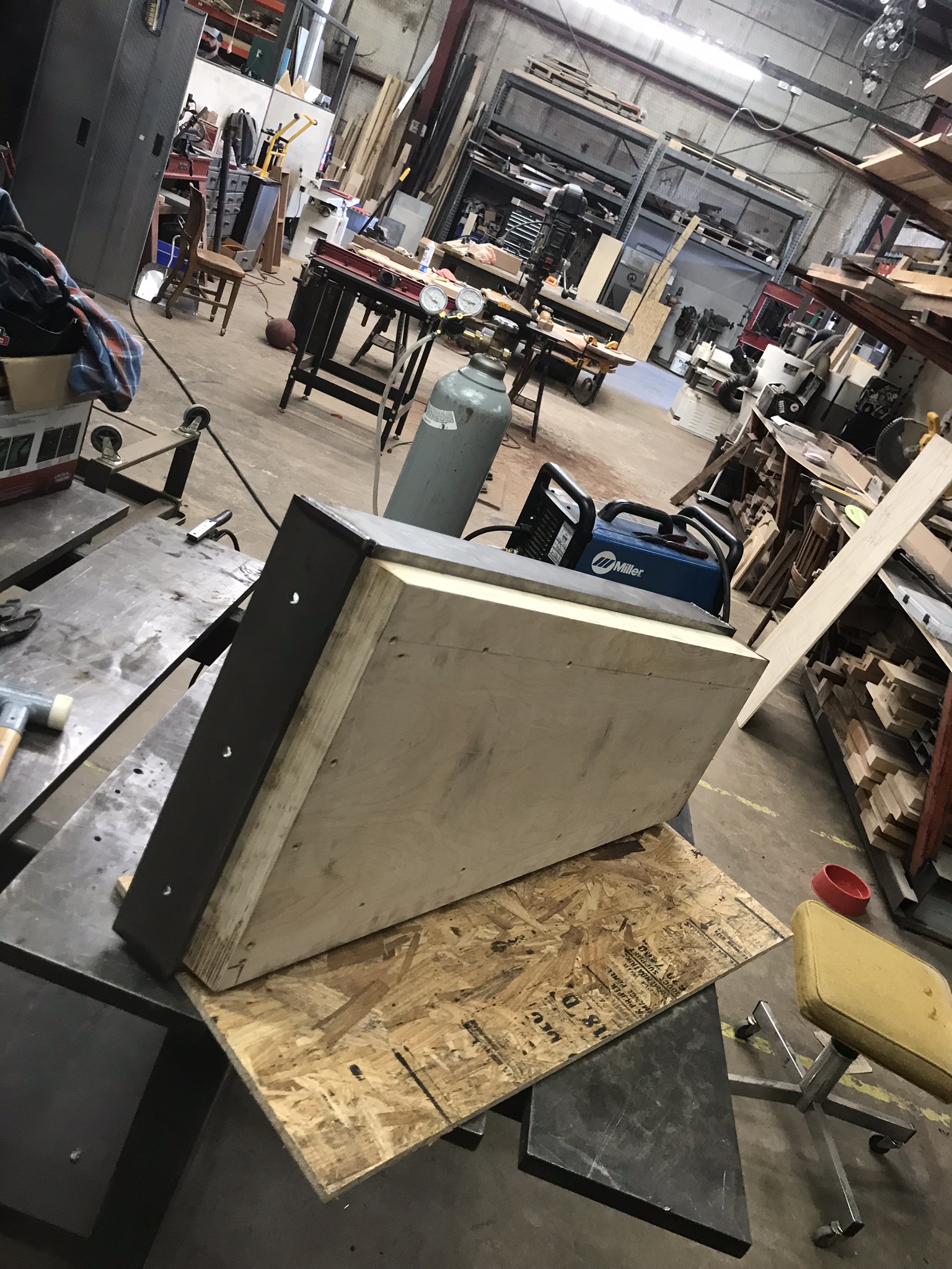 Raked Steel trapezoid Kitchen Island by Matthew Sullivan at Coroflot.com