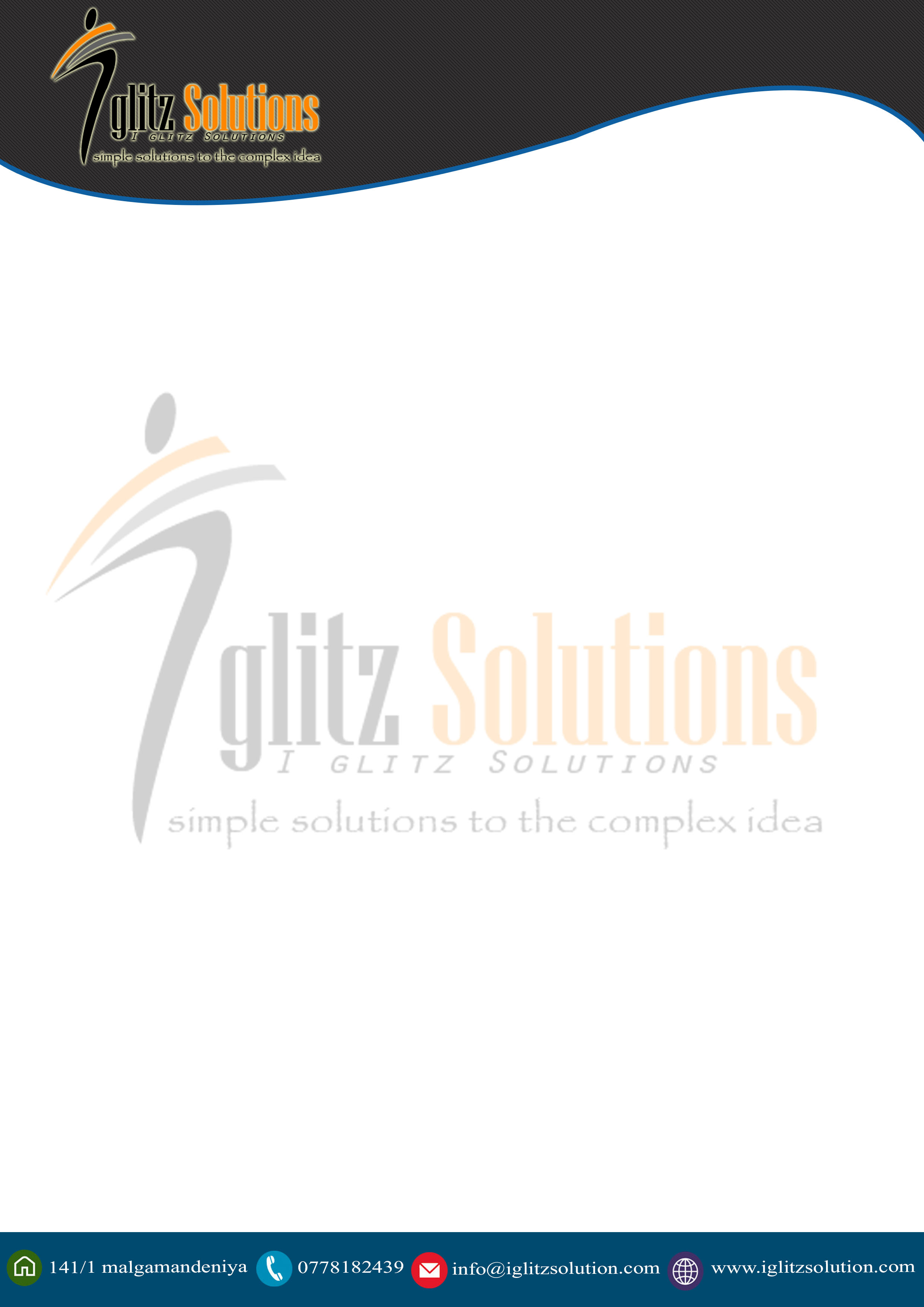 Letterhead Design to i glitz solutions by Mohamed Imad at Coroflot.com