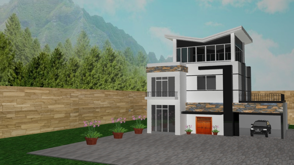 3D House design in Adobe Maya by Mohamed Imad at Coroflot.com