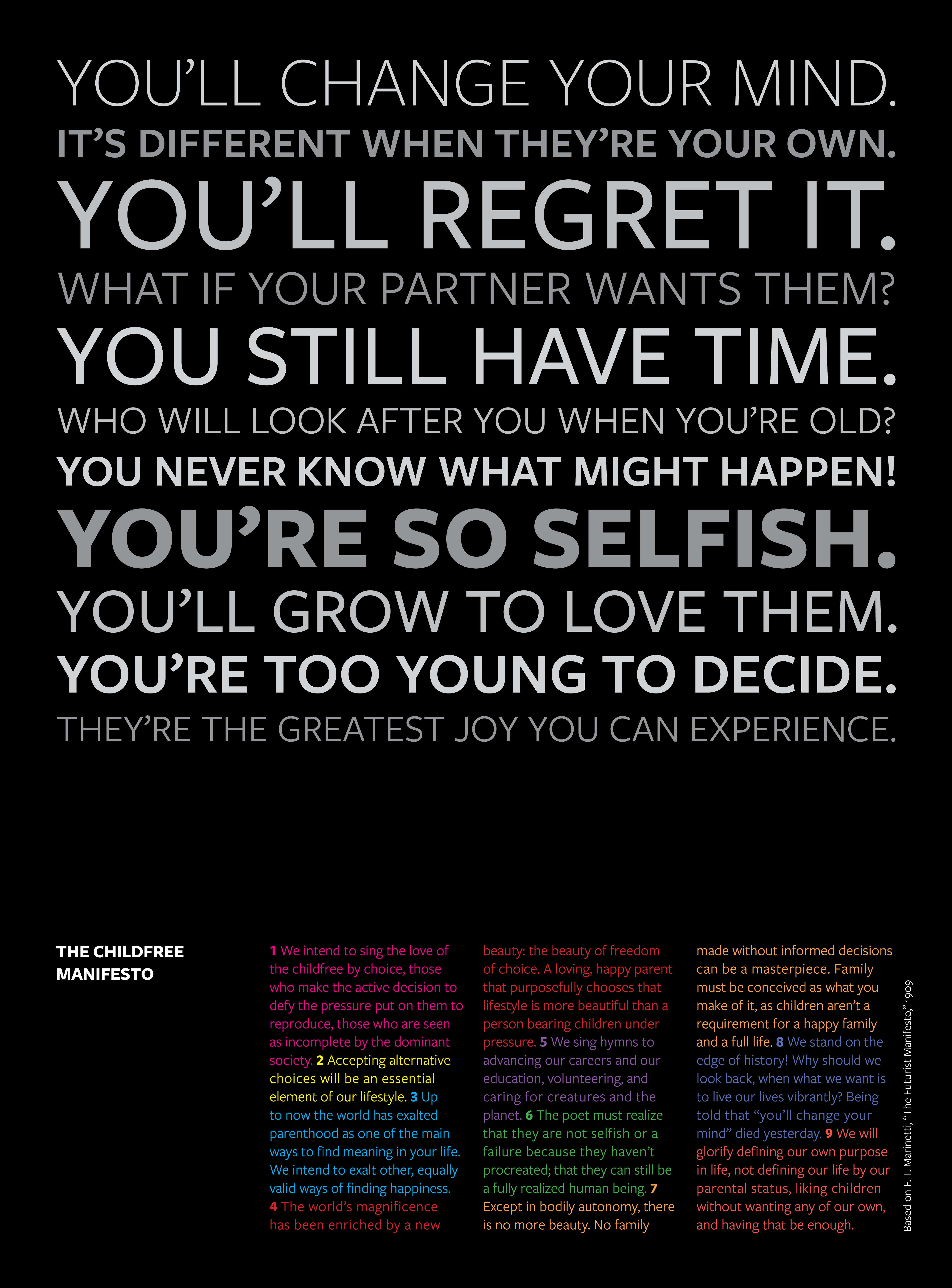 Childfree By Choice: Poster Designs by Hannah Abele at Coroflot.com