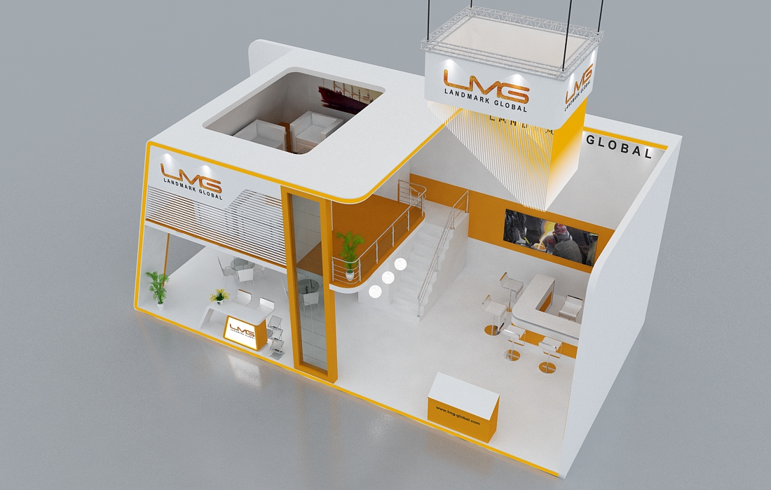 3d stall design and interior design by Adil Khan at Coroflot.com