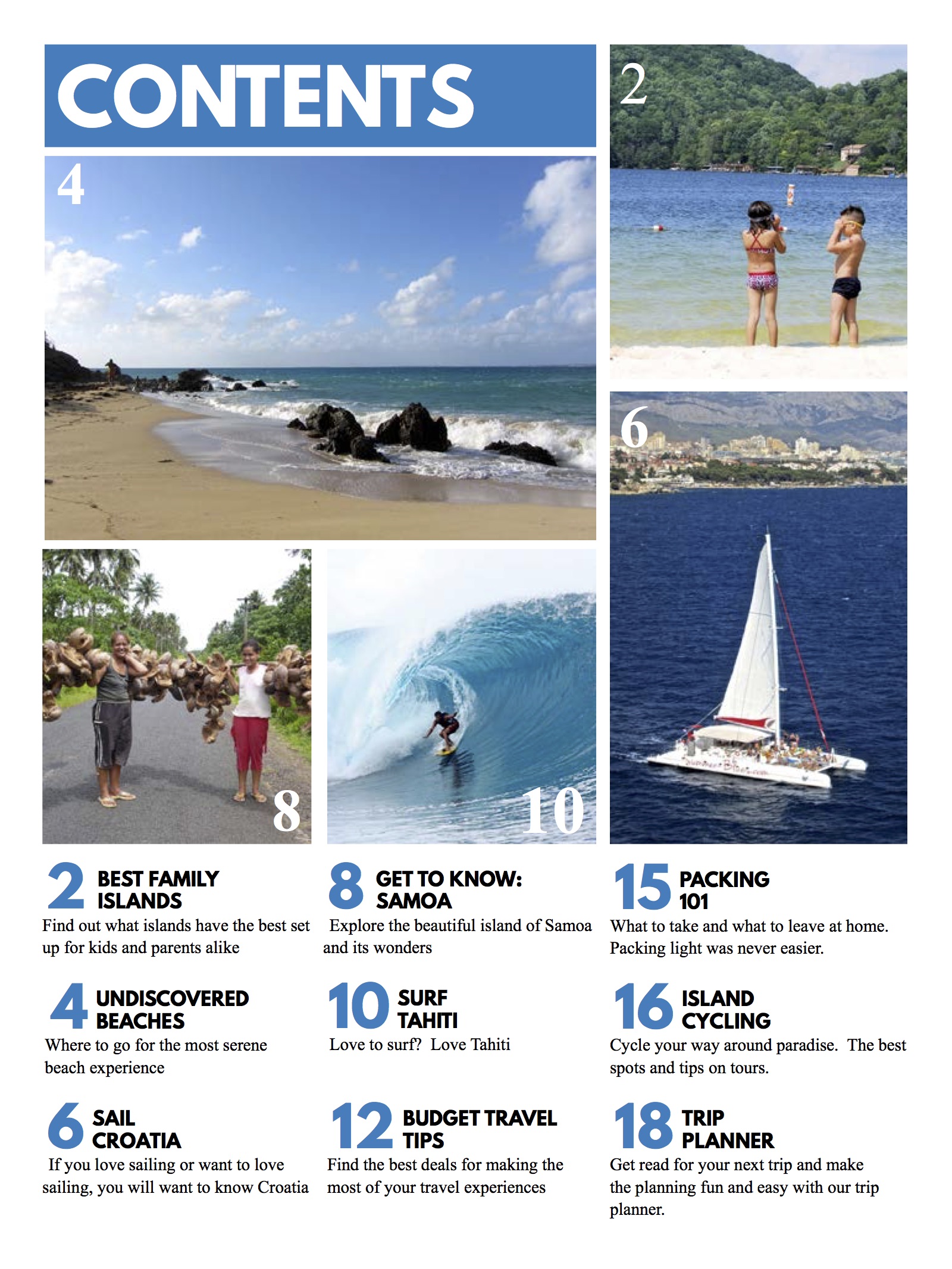 Vacation Magazine Layout Design by Jessica Somerton at Coroflot.com