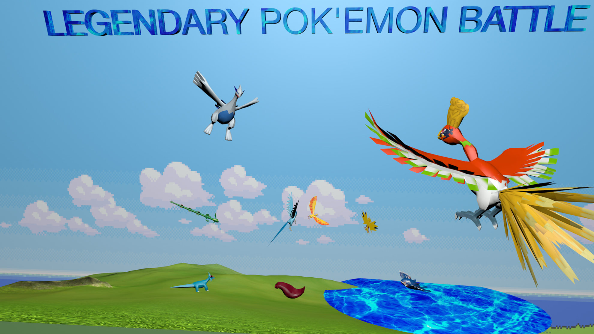 Legendary Pokemon Battle by King Charlemagne at Coroflot.com