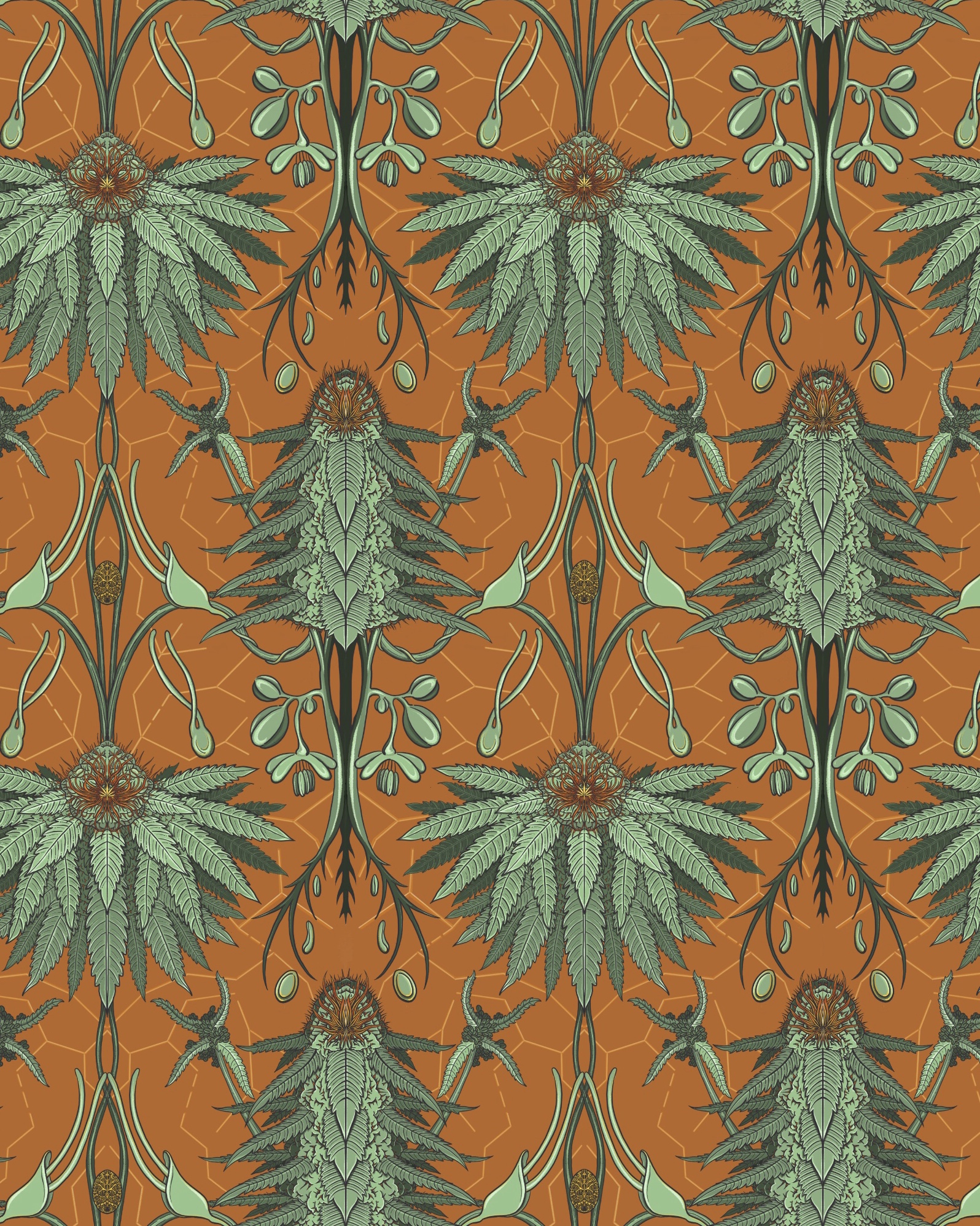 Royal Green Botanical Pattern by Andrew Soper at Coroflot.com