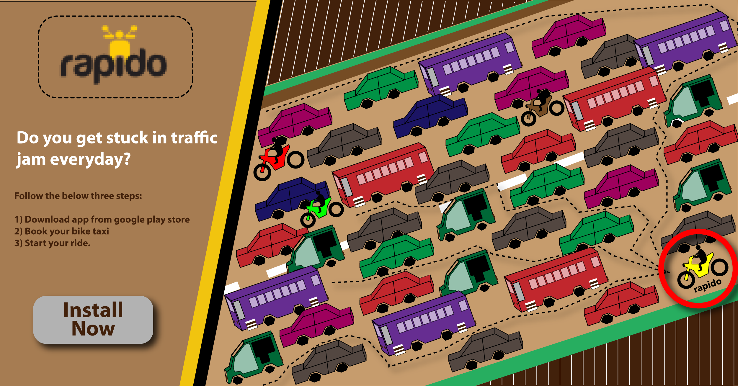 Concept for Rapido Facebook ad and Social campaign poster by Lokesh M E ...