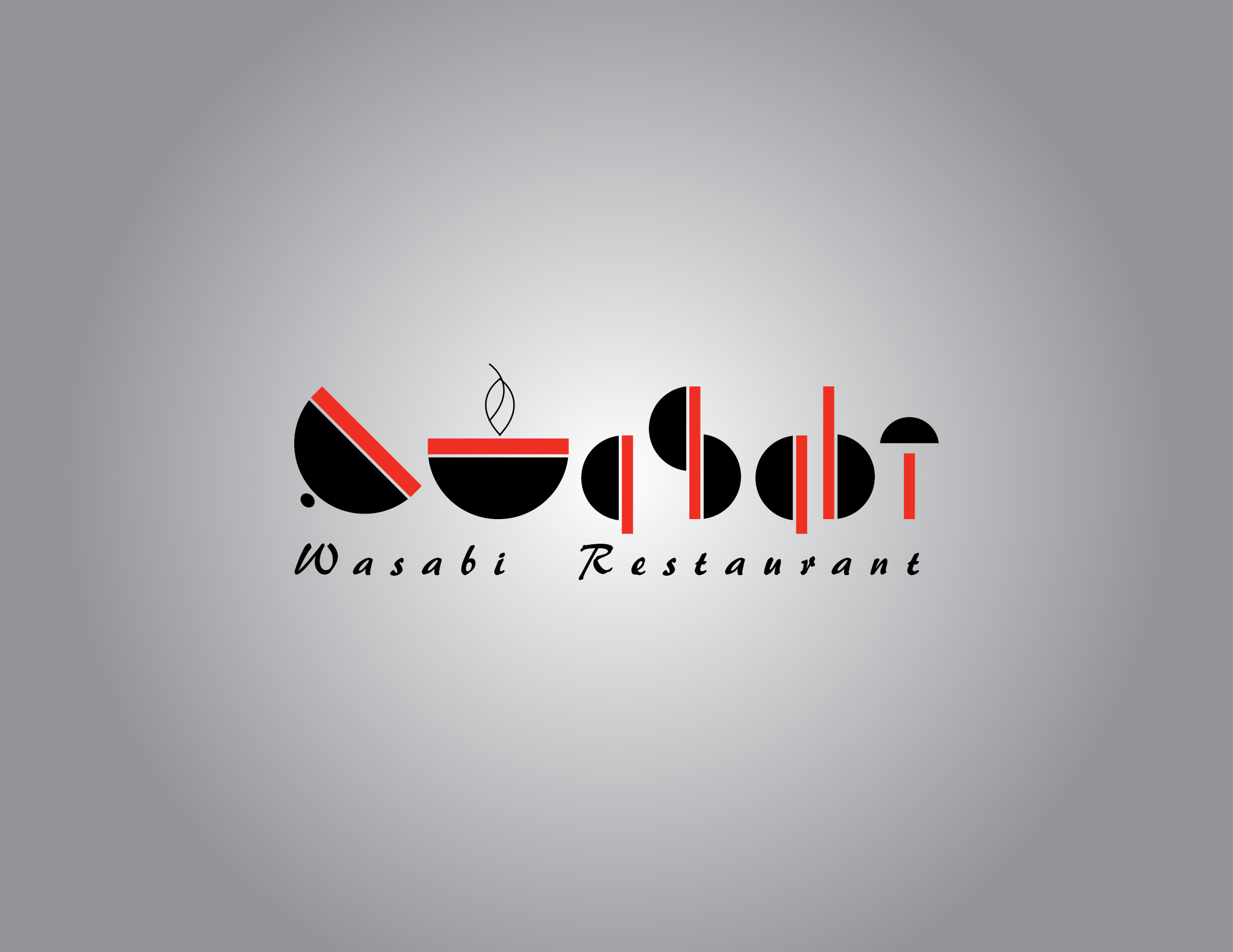 Wasabi Restaurant Logo by Shahbaz ul Hassan at Coroflot.com