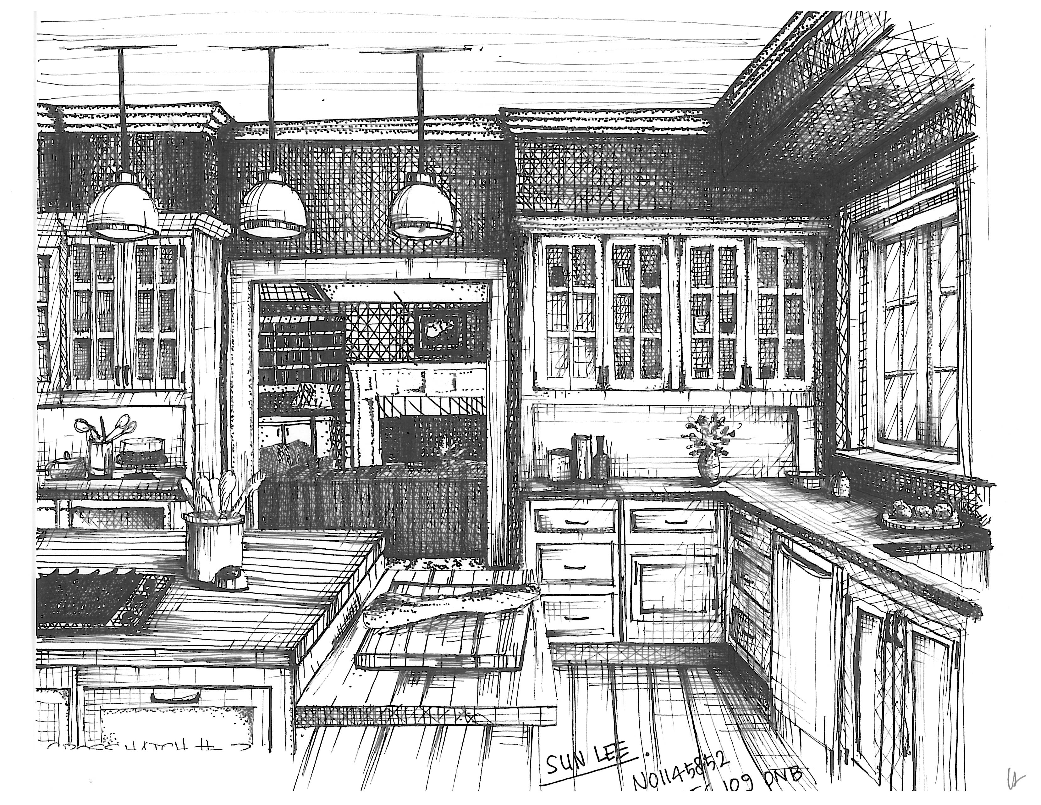 Cross hatching drawing by JISUN LEE at Coroflot.com