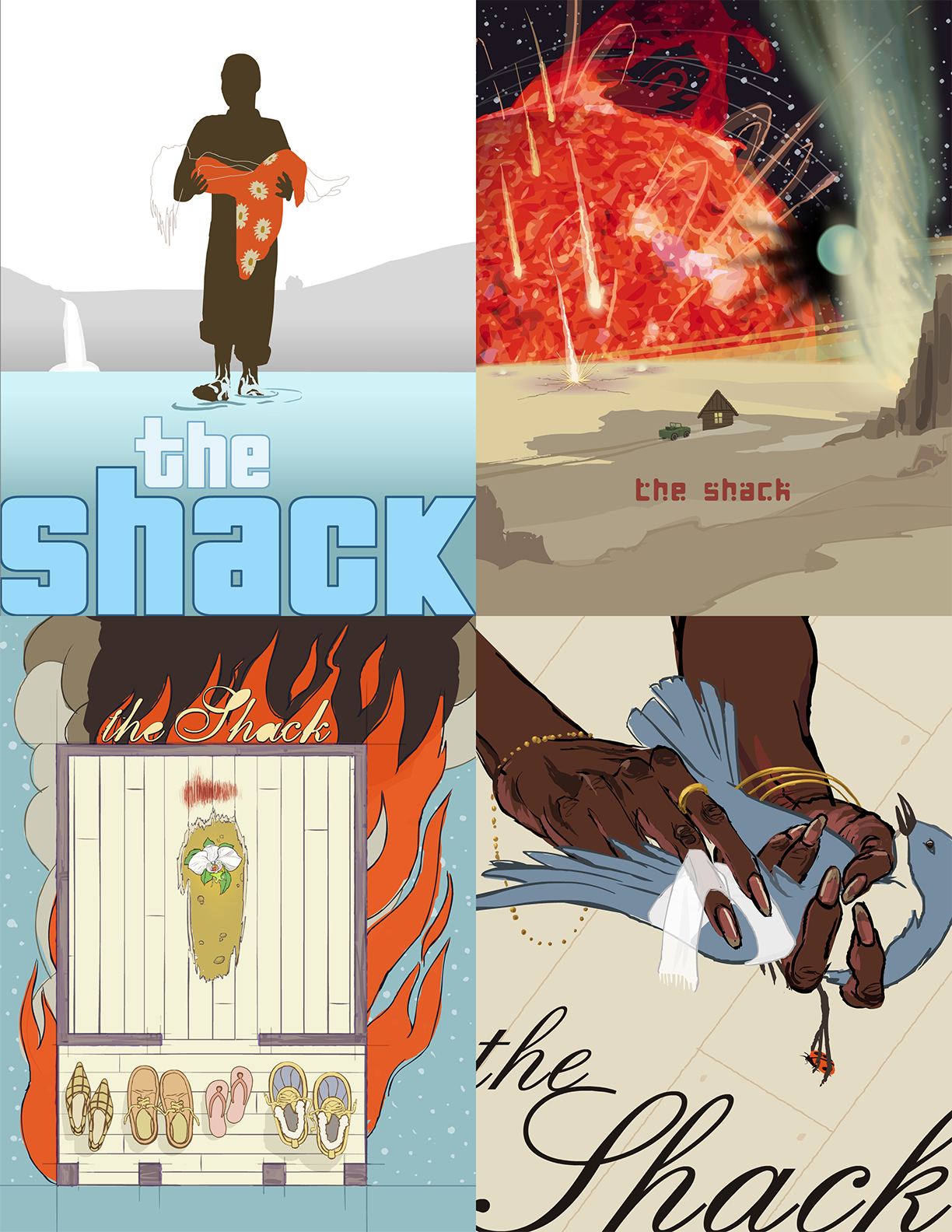 "The Shack" - Book Cover Concepts by Thad Hendrickson at Coroflot.com