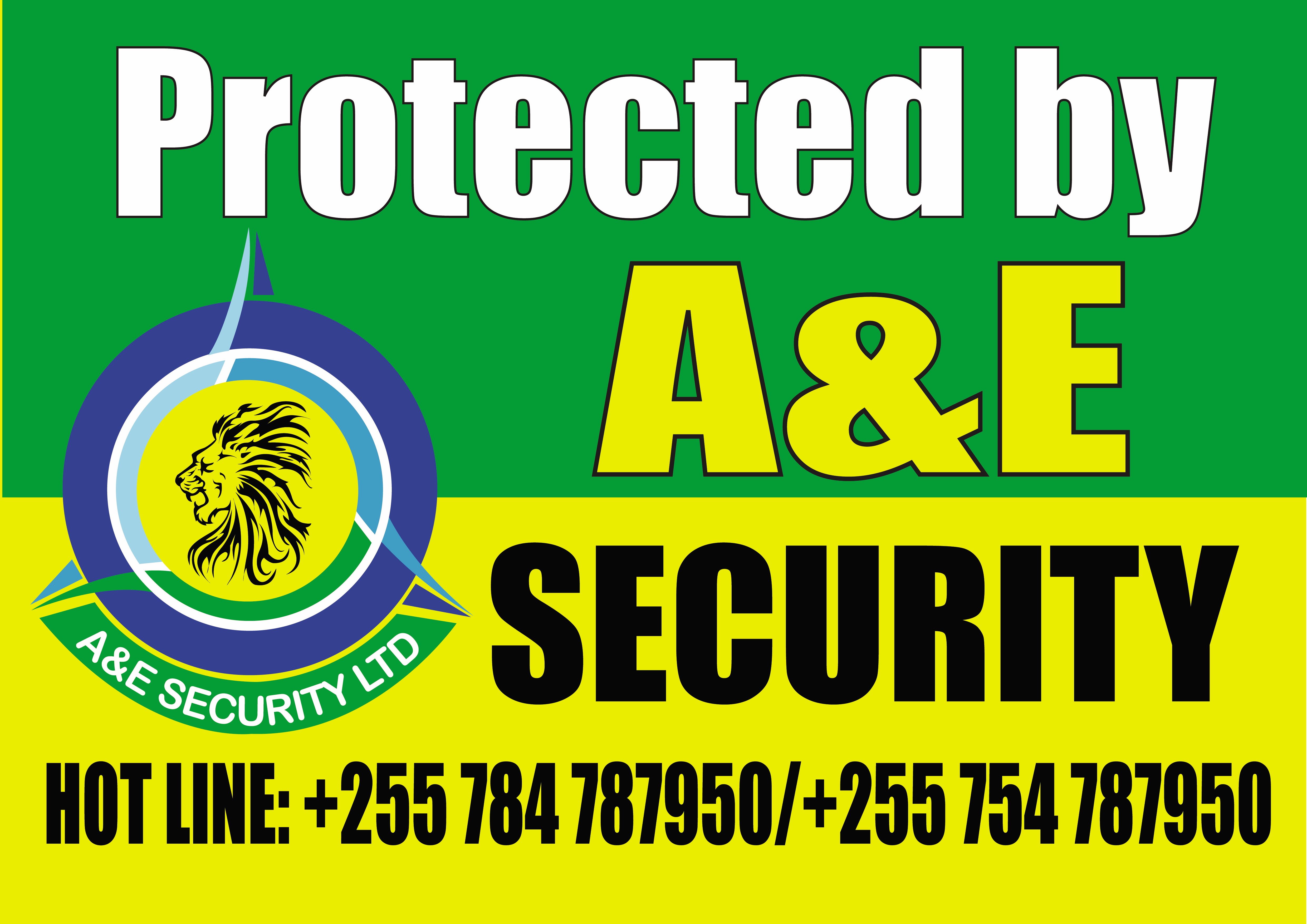 A AND E SECURITY SIGNBOARD DESIGN - MWANZA by Dendelu Kanuti at ...