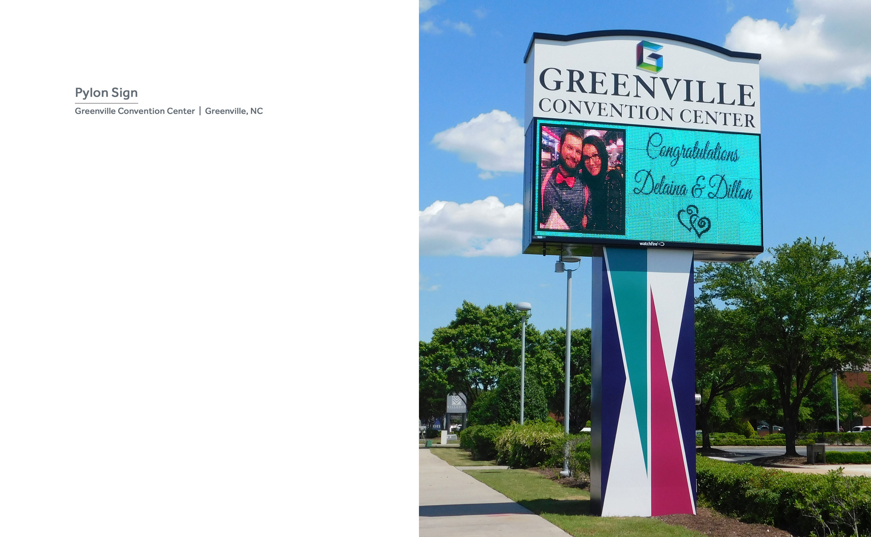 Greenville Convention Center | Pylon Sign by Trace Gashler at Coroflot.com
