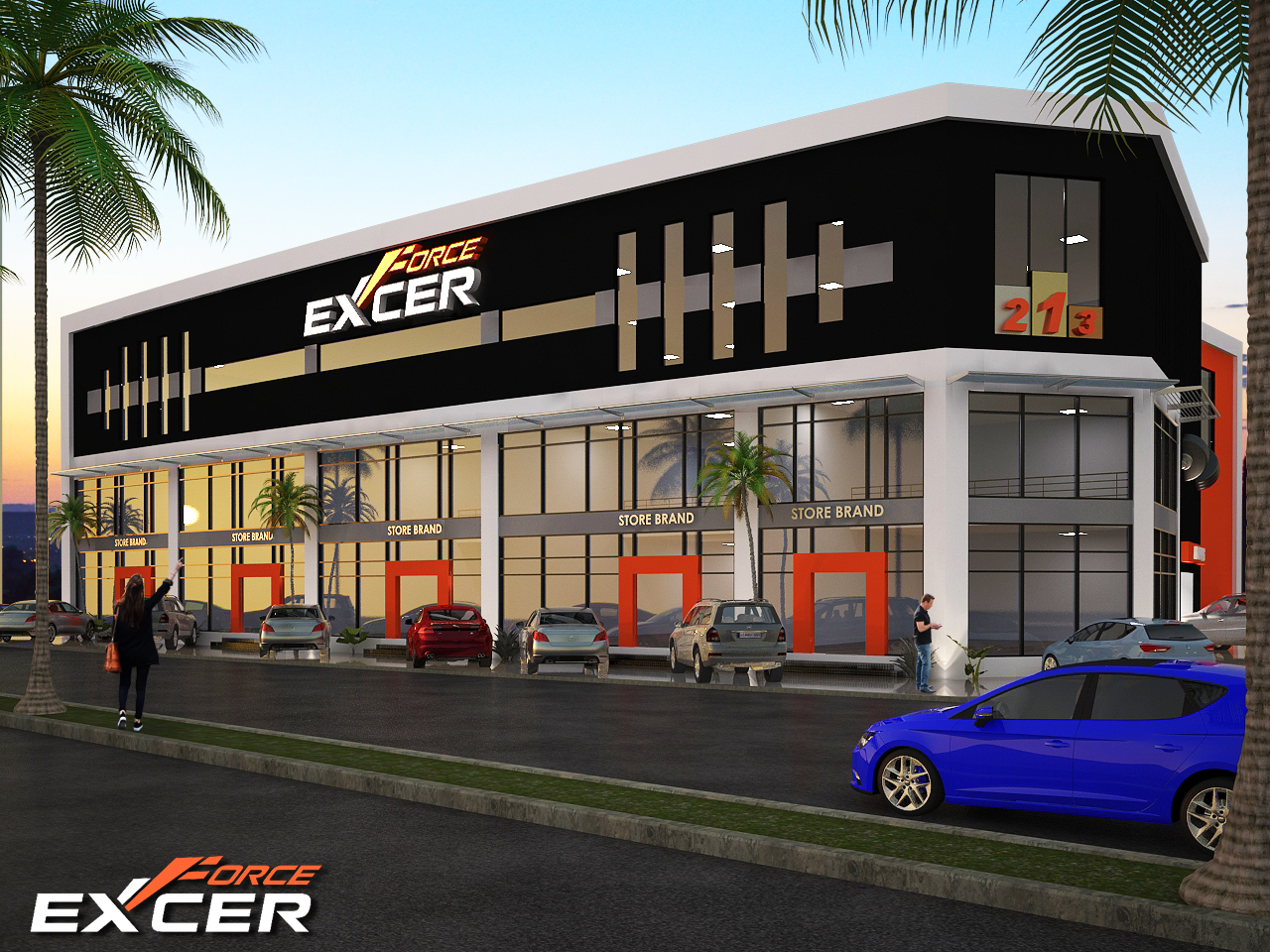 Gym Facade Design for Saudi Arabia by Leandro Maximiliano Puy at ...