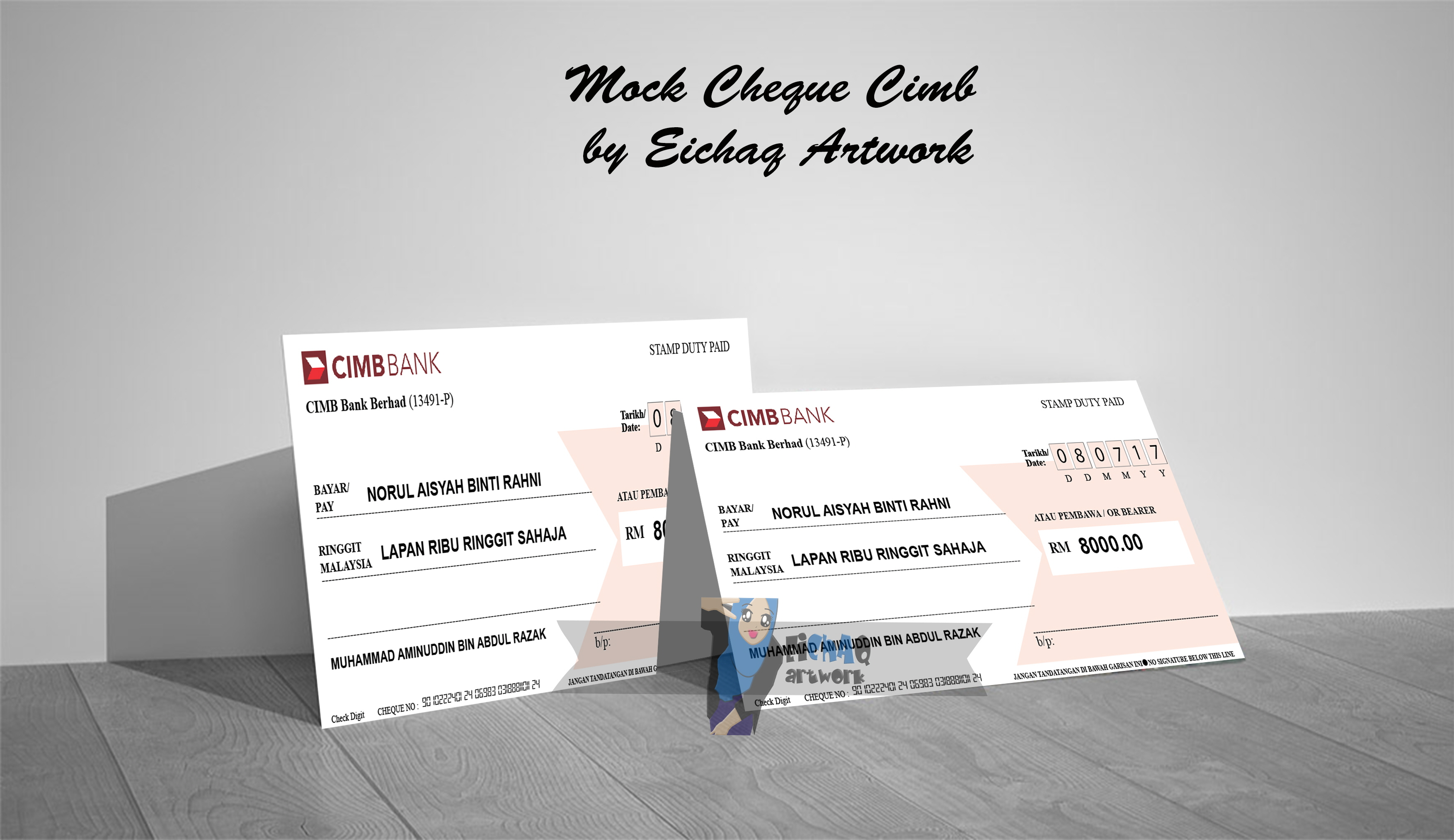 MOCKUP CHEQUE by KHAIRUN NISA' at Coroflot.com