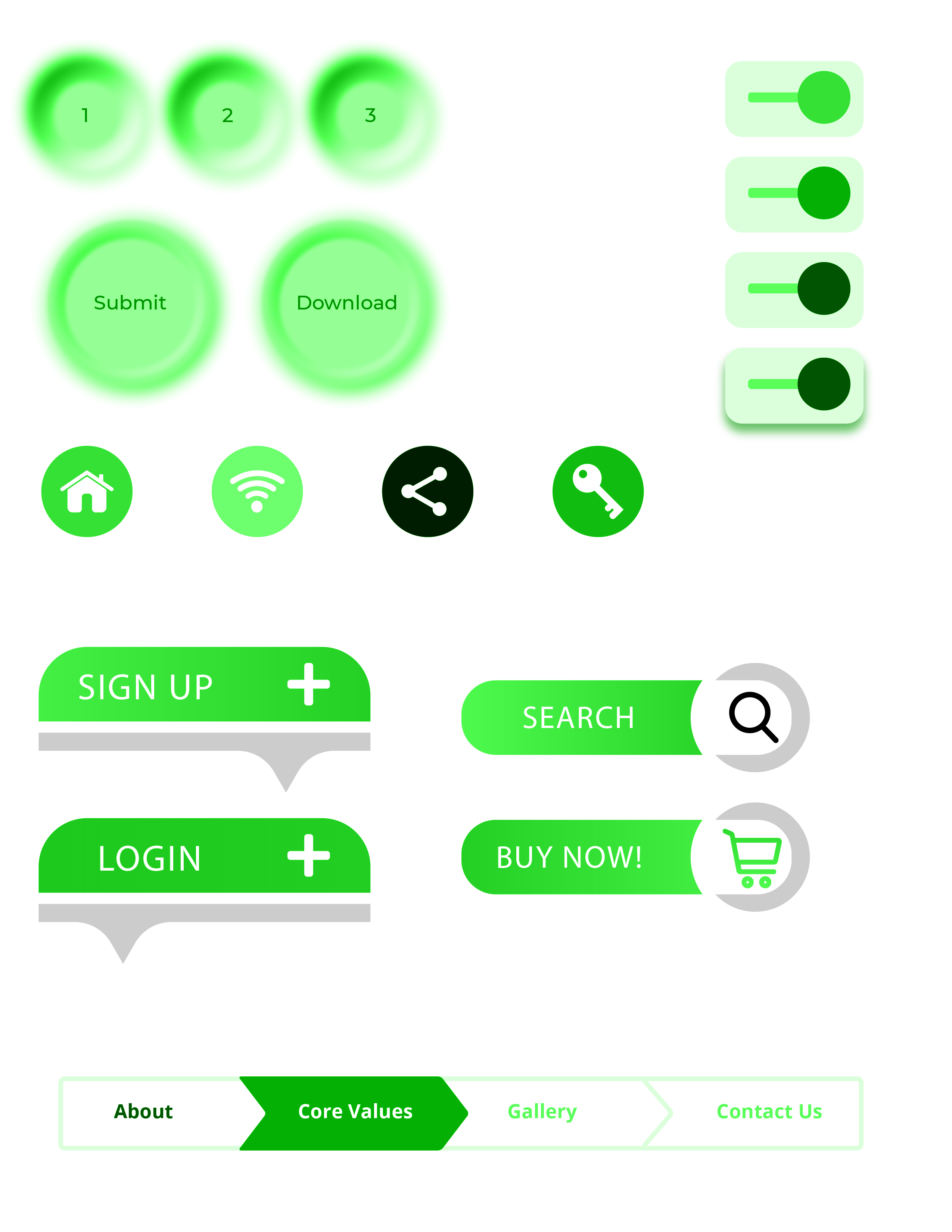 UI UX button designs by Rumaisa Mujahid at Coroflot.com