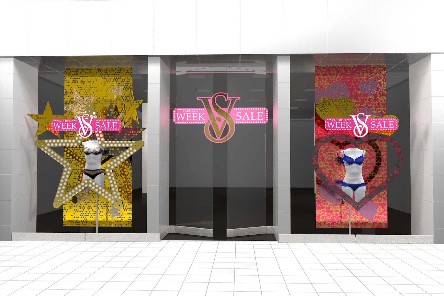 Victoria Secret Window display by Leonid Dikarev at Coroflot.com