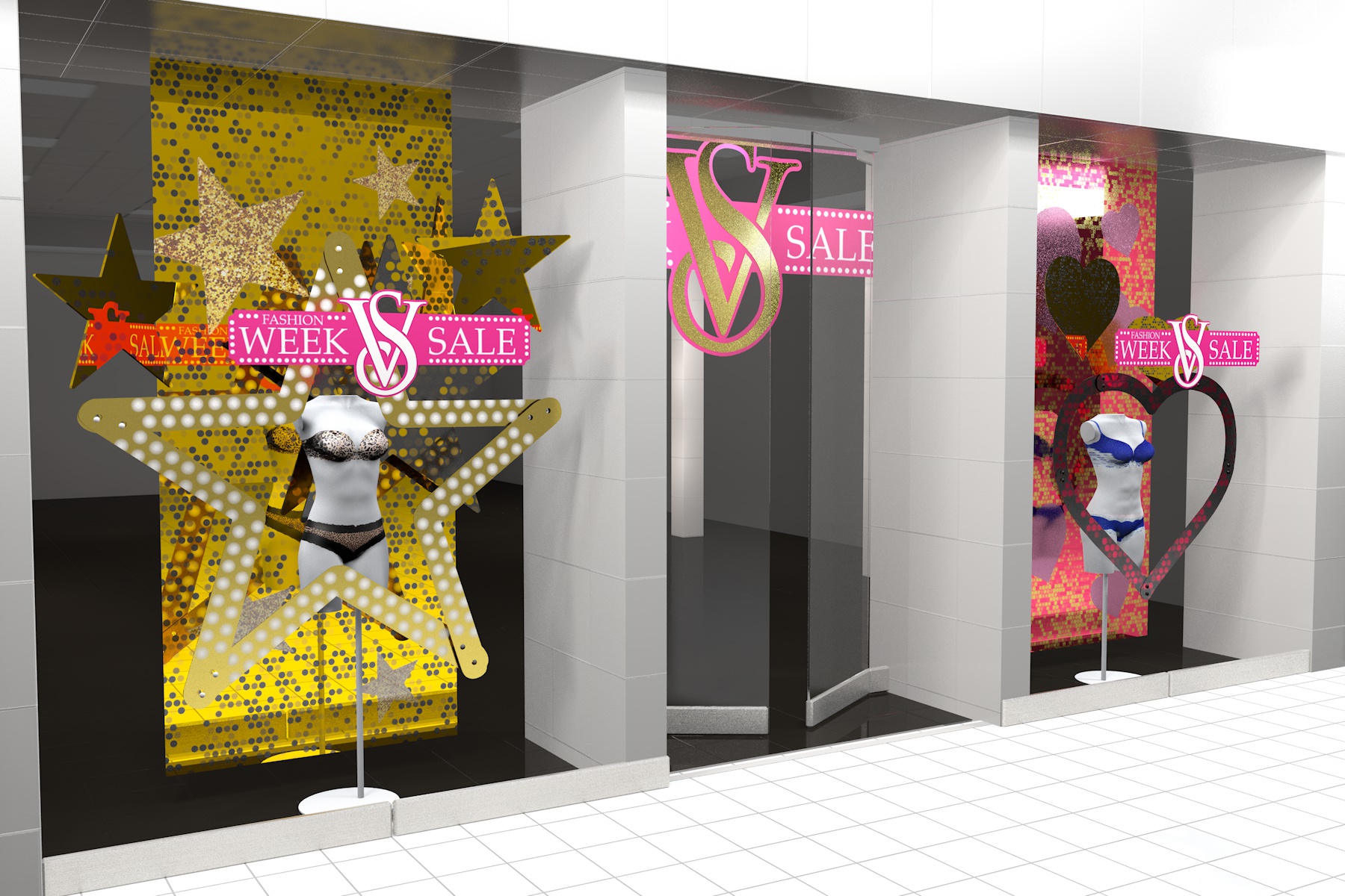 Victoria Secret Window display by Leonid Dikarev at Coroflot.com