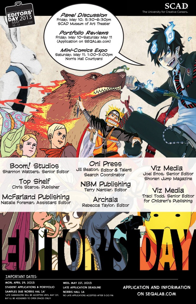 SCAD Sequential art event posters by Paige Cambern at Coroflot.com