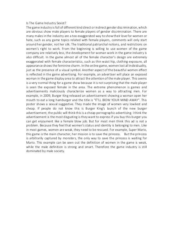 An upload by Junling Chen on Coroflot: to the project Sexism and violent