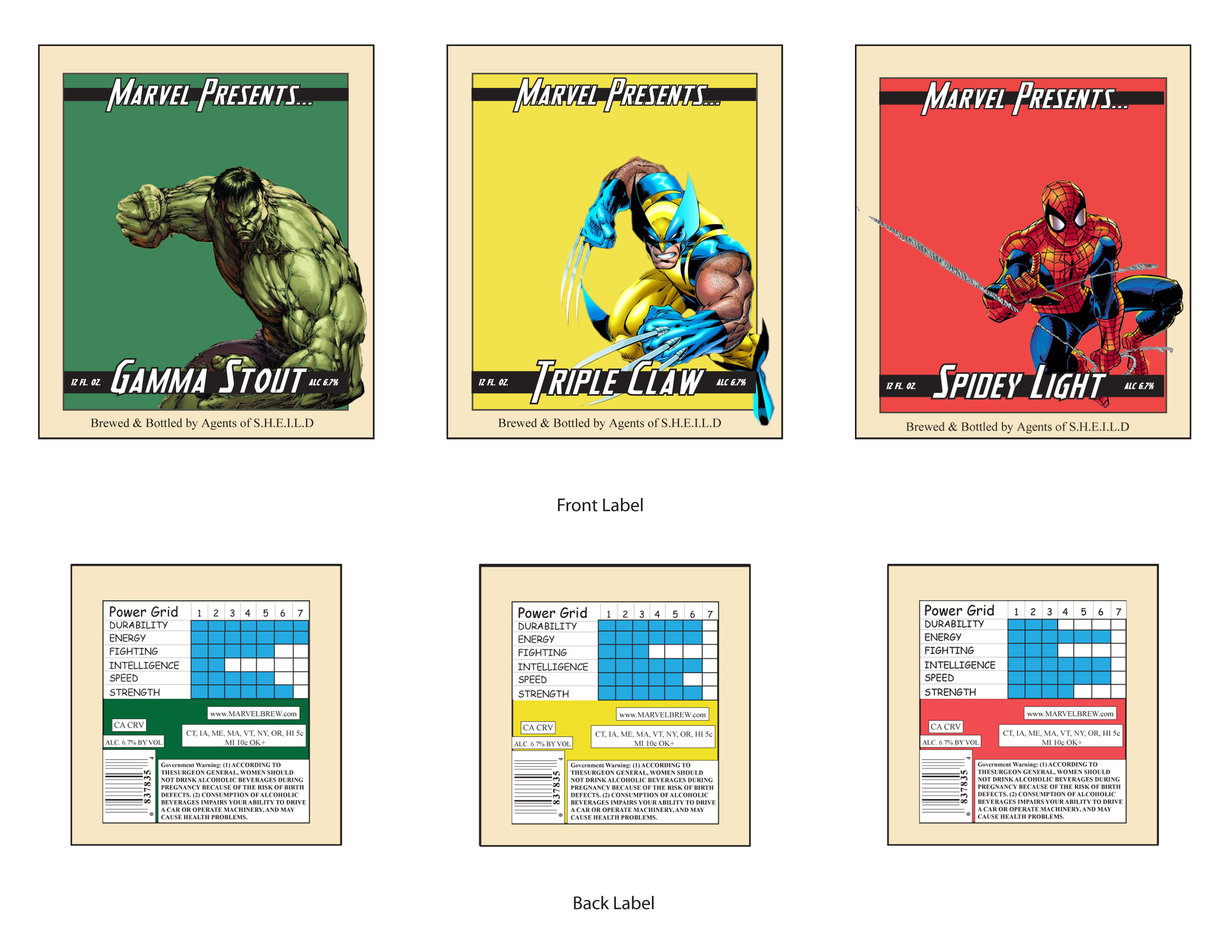 Super Hero Six Pack by Travis Taylor at Coroflot.com