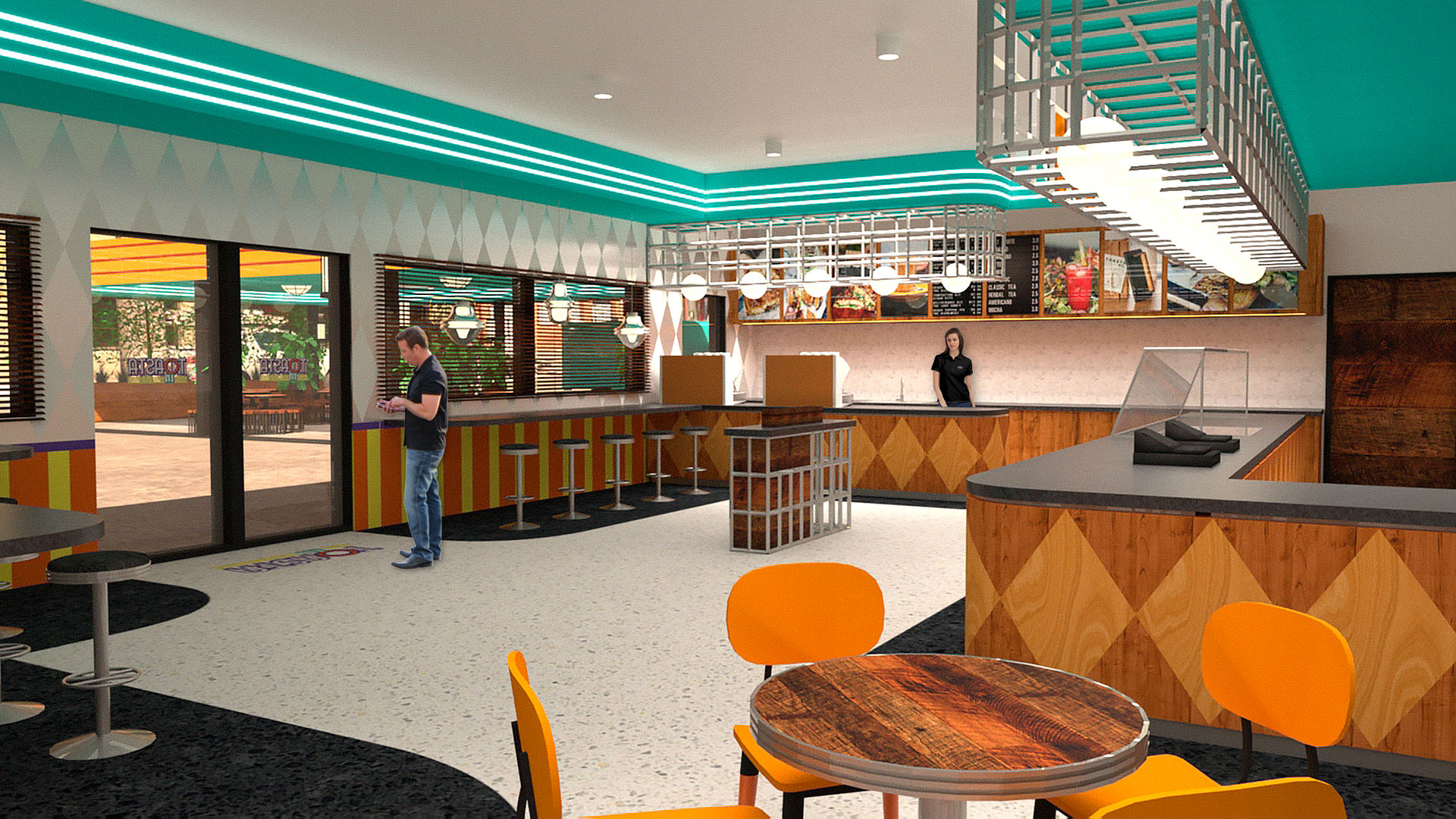 Hospitality space design concept by Oscar Giraldo at Coroflot.com