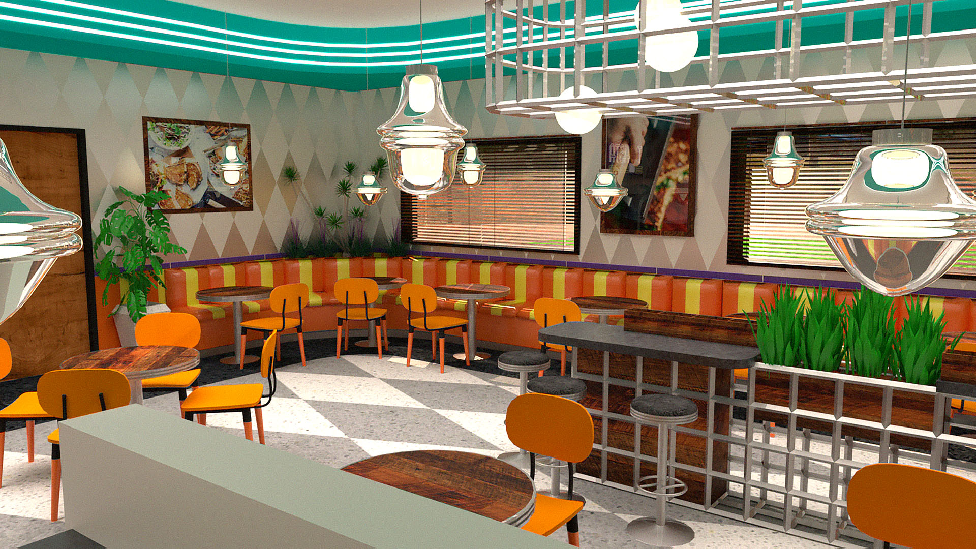 Hospitality space design concept by Oscar Giraldo at Coroflot.com