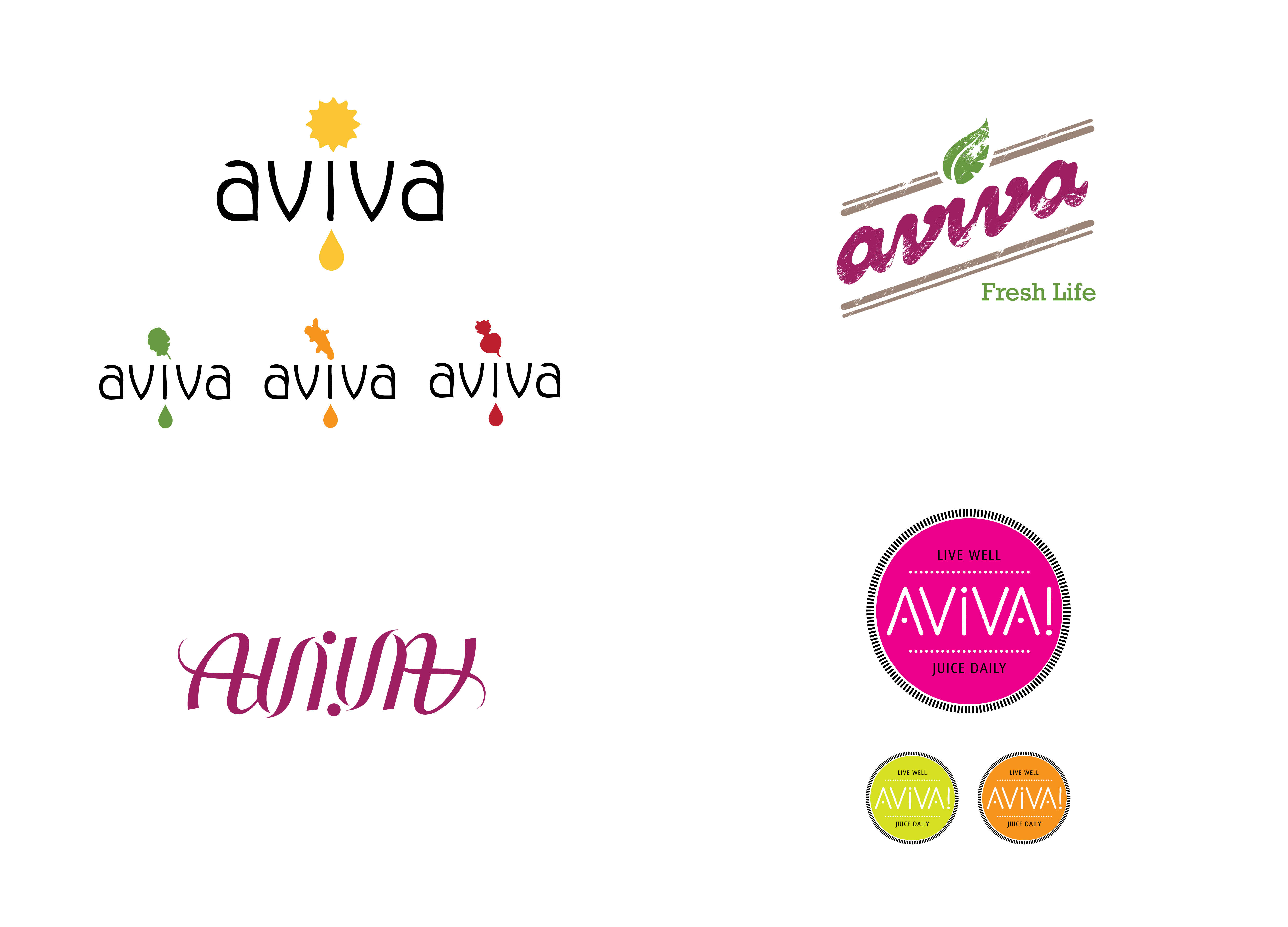 Aviva Juices Branding and Packaging by Chelsea Hernandez at Coroflot.com