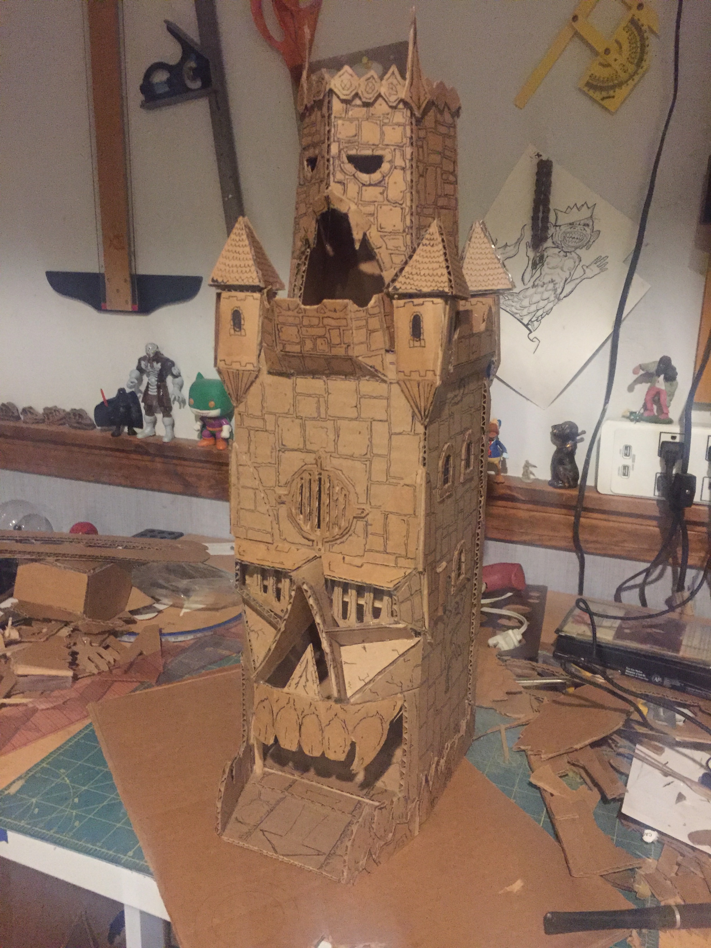 The Castle Satan Dice Tower by Seth Shaw at Coroflot.com