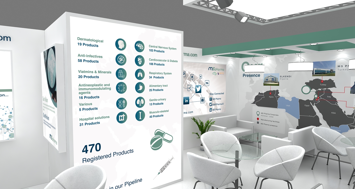 M S Pharma Booth Design_CPHI worlwide 2017 by Bhupendra Singh at ...