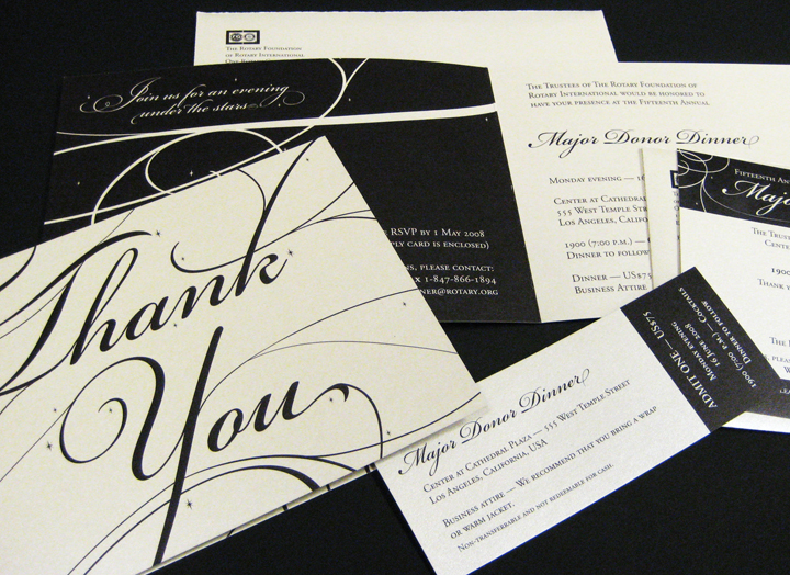 Major Donor Dinner Invitations by Karen Castens at Coroflot.com