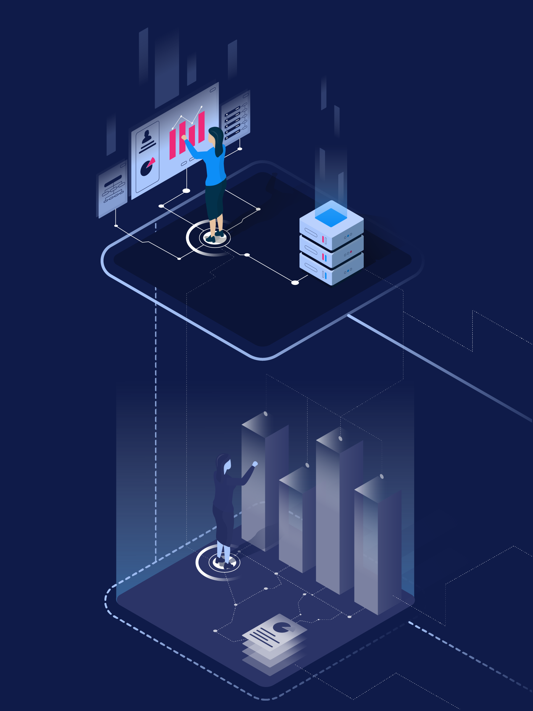 Automation Software Isometric Illustrations by Dan Kindley at Coroflot.com