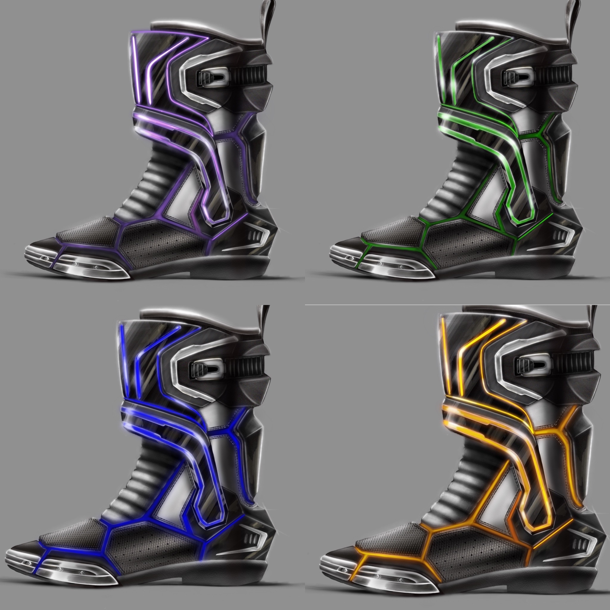 Biker boots designs by Andre Santos at Coroflot.com