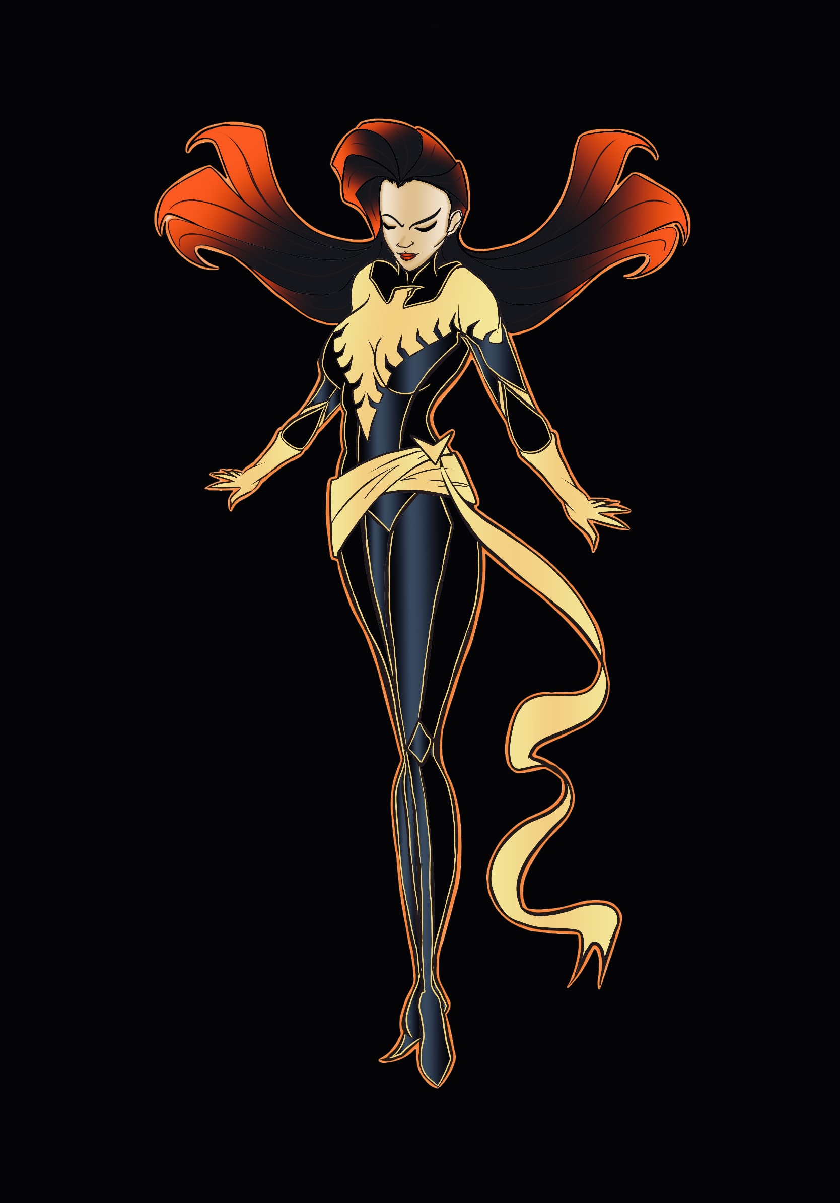 X-men Phoenix Force Host concept drawing by Nejen Shy at Coroflot.com