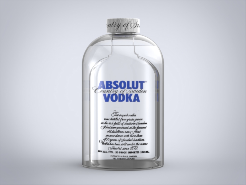 Absolut Vodka 100ml by JR Ryan at Coroflot.com