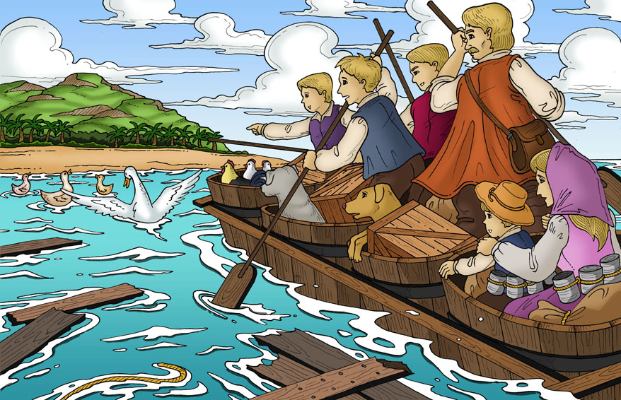 Swiss Family Robinson by R.M.Florendo / book illustrator at Coroflot.com