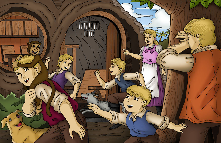 Swiss Family Robinson by R.M.Florendo / book illustrator at Coroflot.com