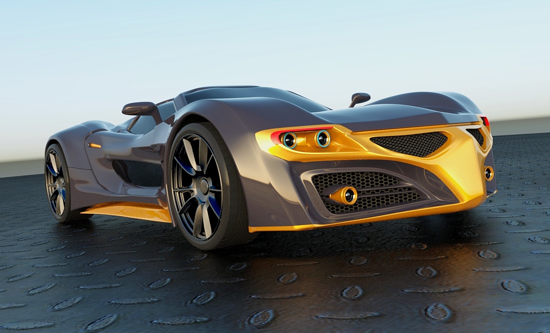 Concept car renderings with Simlab render by Nikola Novak at Coroflot.com