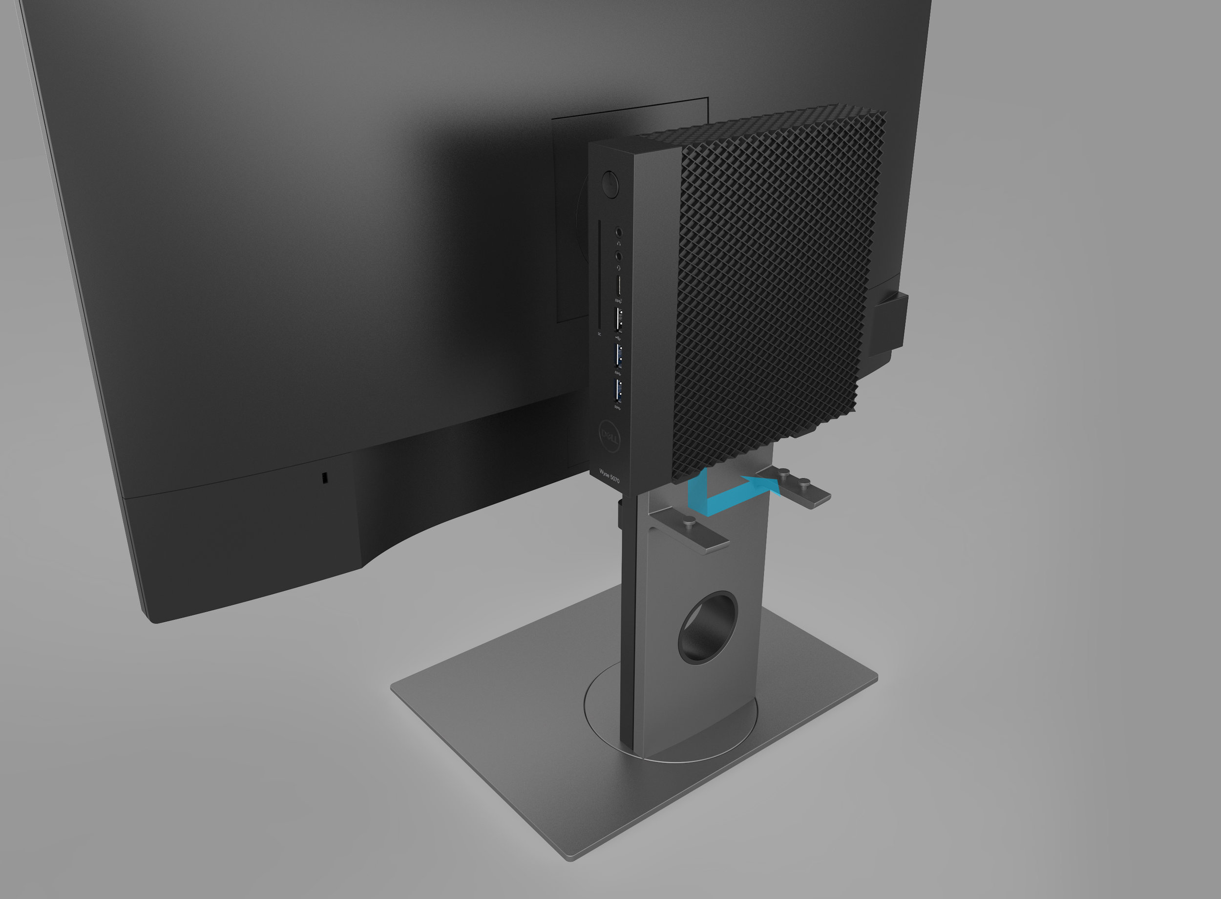 Dell Wyse 5070 and mounting accessories by Sachin Mistry at Coroflot.com