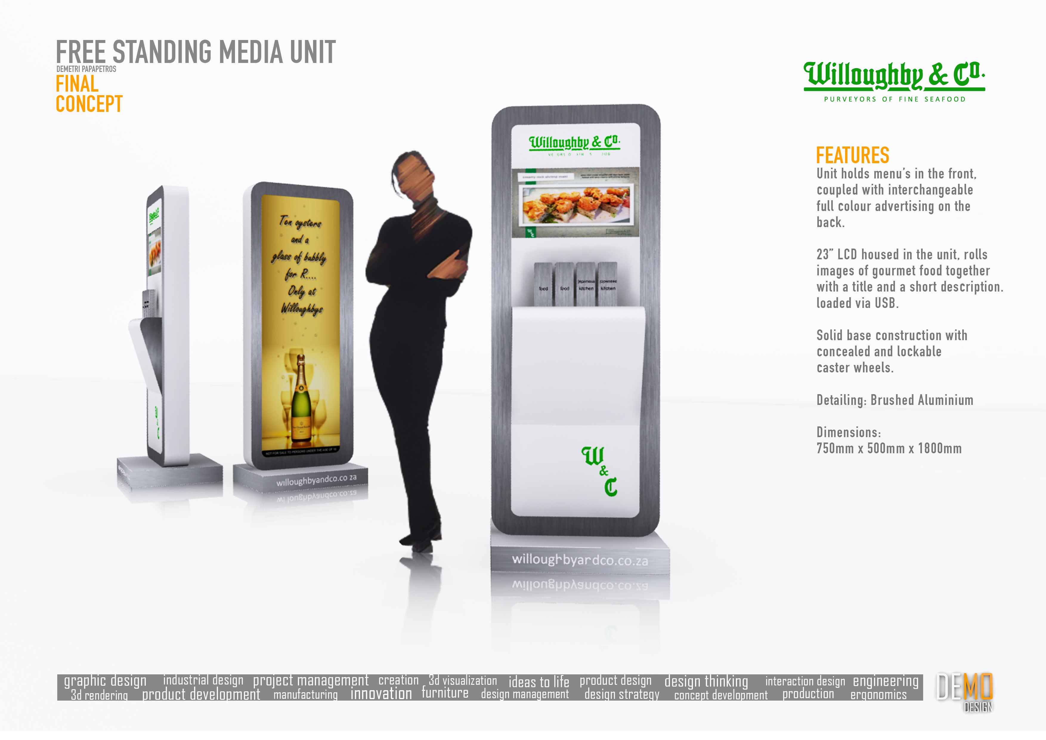 Free Standing Media Displays by Demetri Papapetros at Coroflot.com