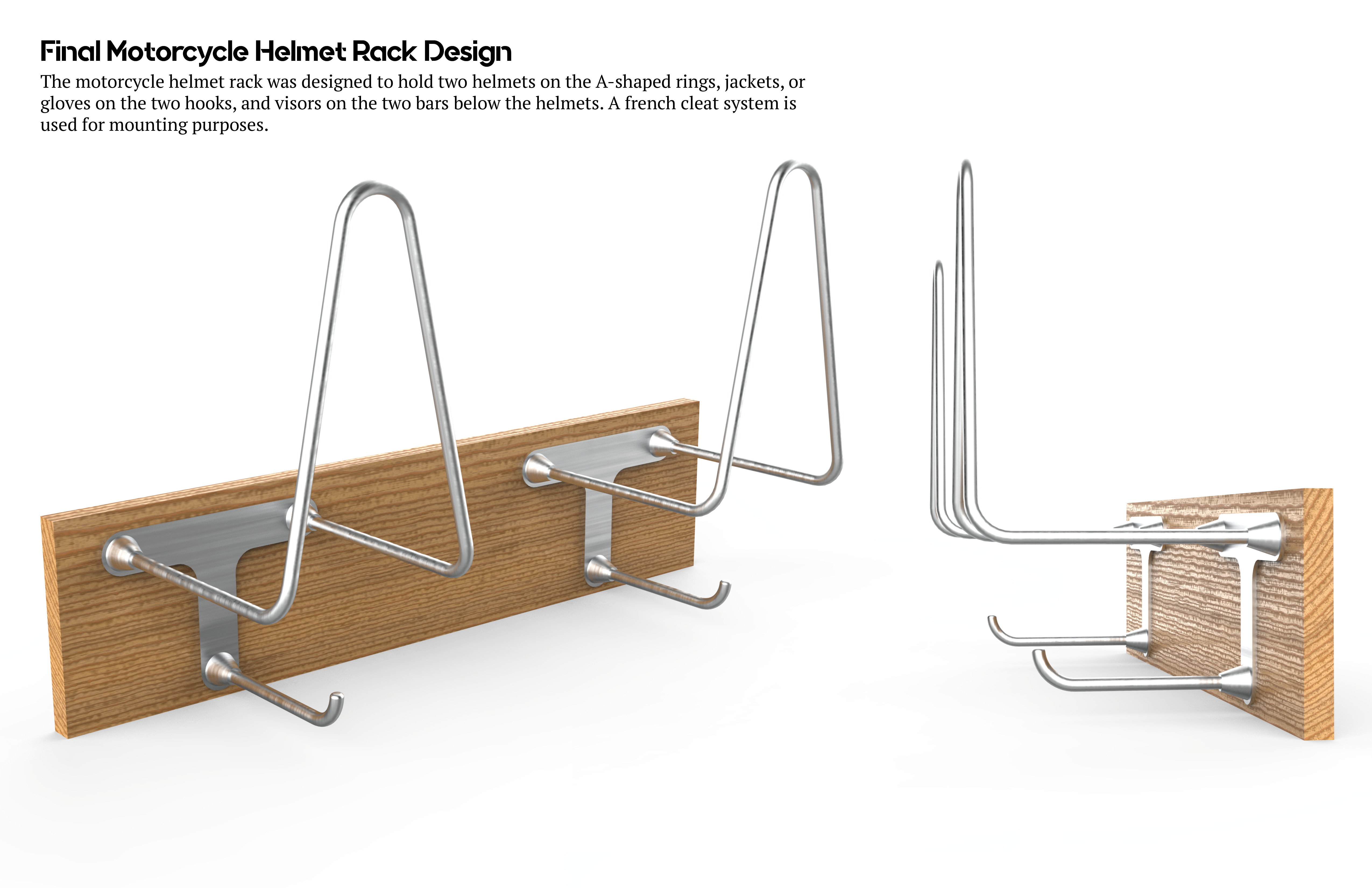 Motorcycle Helmet Rack by Alec Bryan at Coroflot.com