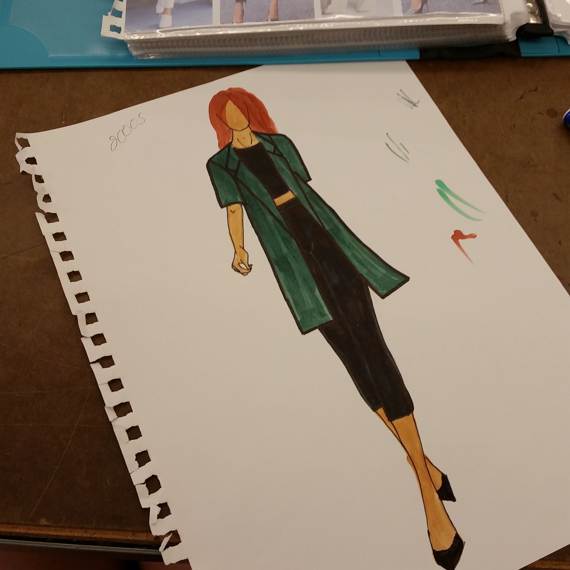 Hand Rendered Croquis and Other Artwork by Marie Hunkeler at Coroflot.com