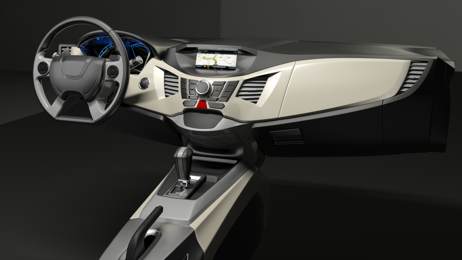 Concept car interior design, modeling and rendering by Sixto del ...