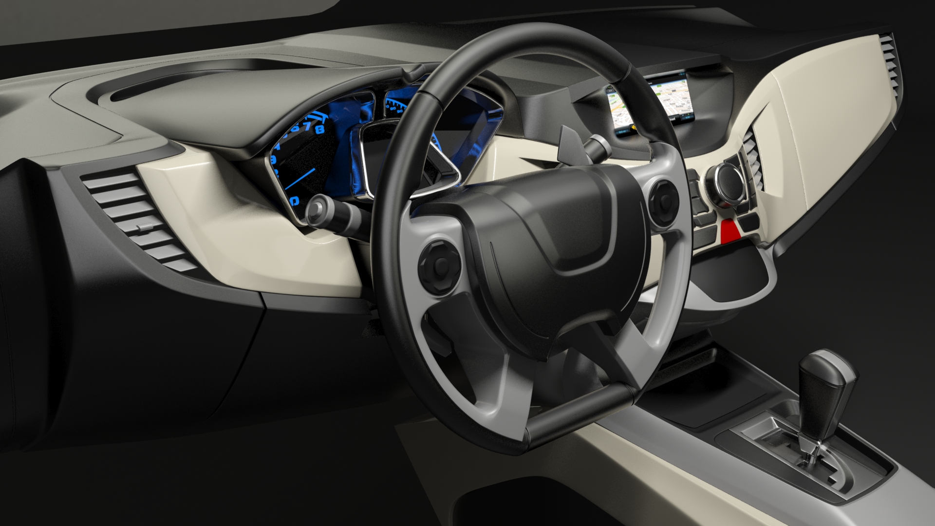 Concept car interior design, modeling and rendering by Sixto del ...