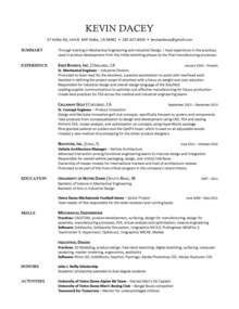 Kevin Dacey, Sr. Concept Engineer in San Diego, CA